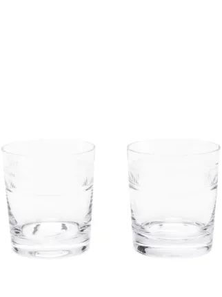 Ralph Lauren Home Langley ribbed-detail Glassware Set | Neutrals ...