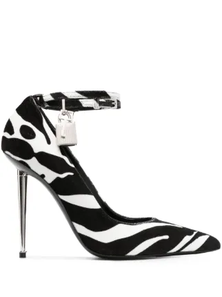 TOM FORD zebra-print 120mm Leather Pumps | Black | FARFETCH