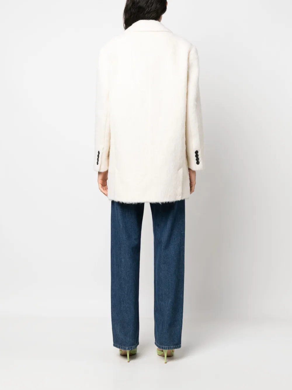 STAND STUDIO Esme Brushed double-breasted Coat - Farfetch