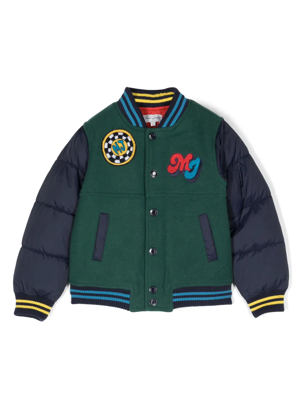 Marc Jacobs Logo-patch Panelled Puffer Jacket In 绿色 | ModeSens