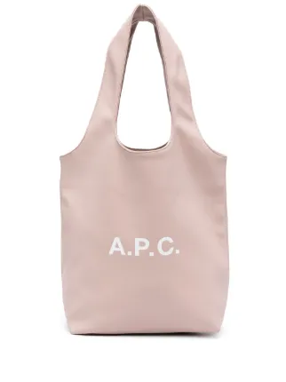 A.P.C. Small Ninon logo-print Tote Bag | Pink | FARFETCH