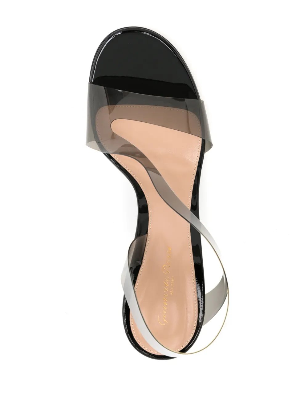 Gianvito Rossi cut-out Transparent Wedge Sandals - Farfetch