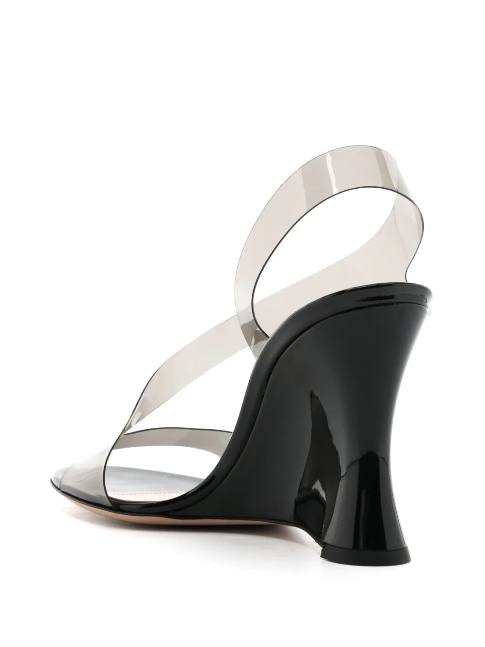 Gianvito Rossi cut-out Transparent Wedge Sandals - Farfetch