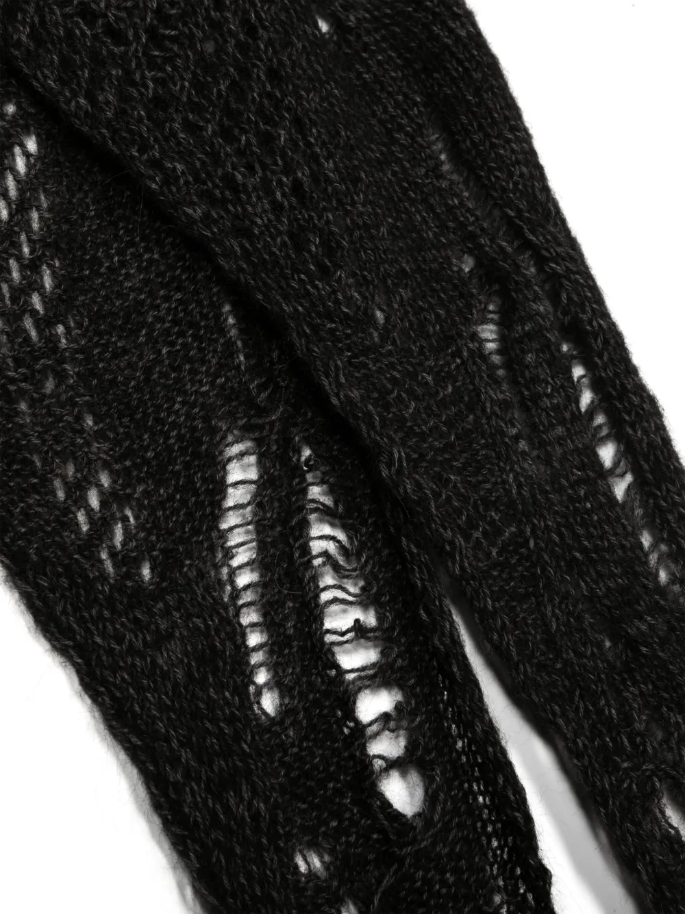 OUR LEGACY Charred open-knit Scarf | Grey | FARFETCH