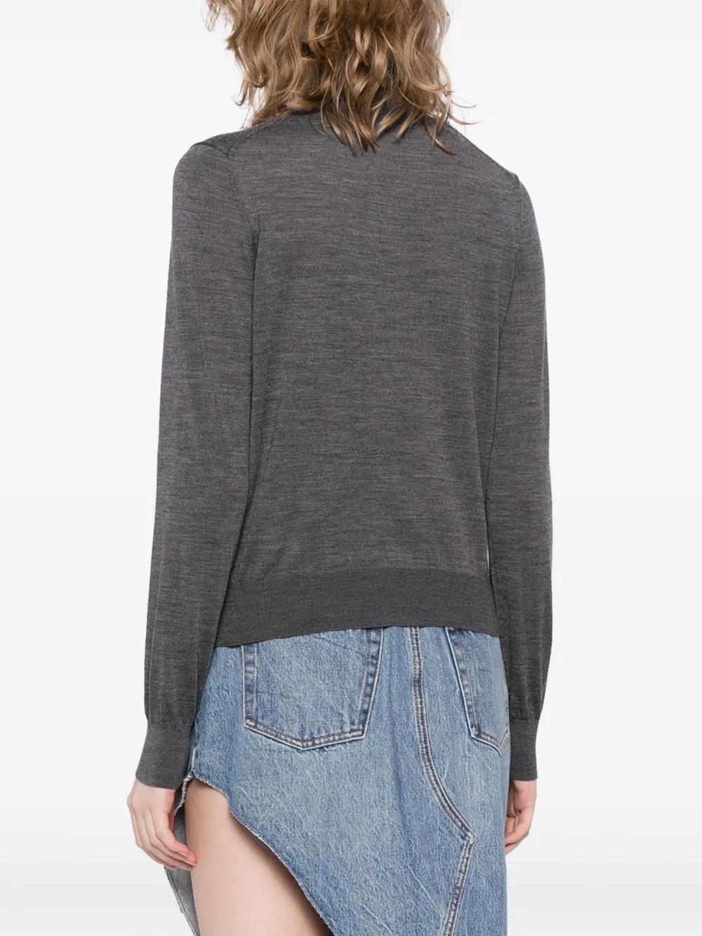Alexander Wang logo-embossed roll-neck Wool Jumper - Farfetch