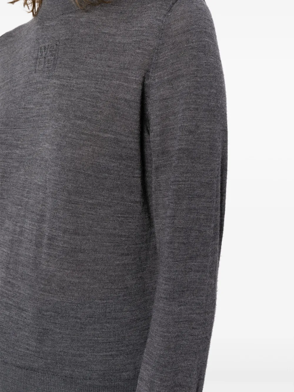 Alexander Wang logo-embossed roll-neck Wool Jumper - Farfetch