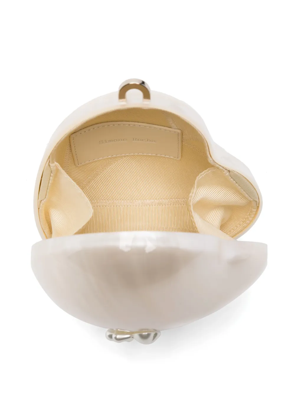 Simone Rocha Pearl Heart Medium Bag In Nude | ModeSens