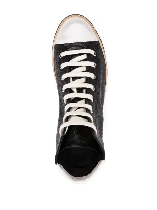 Saint Laurent Malibu lace up Leather Sneakers Black FARFETCH CA