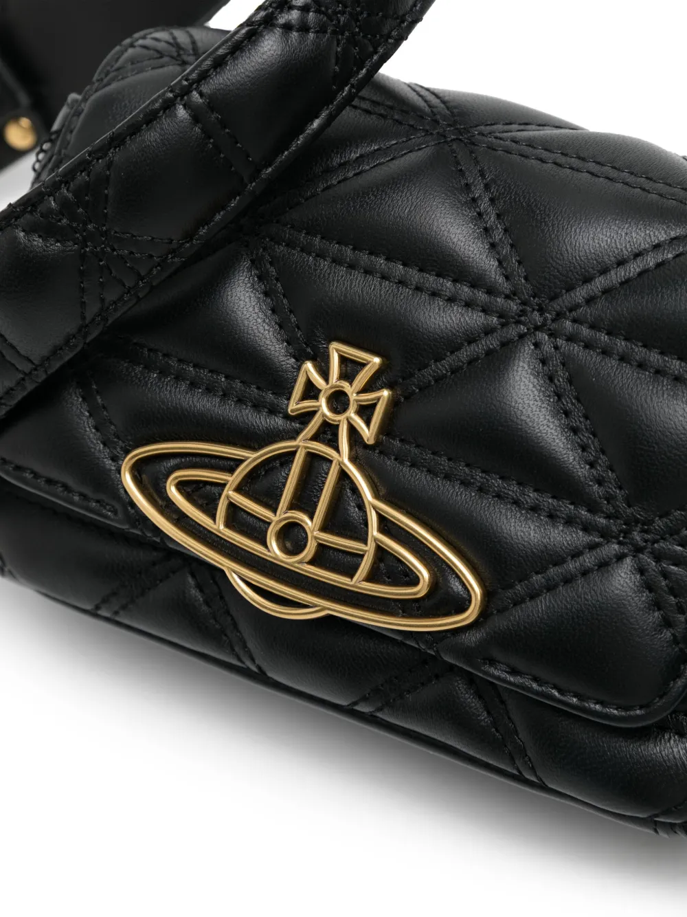 Vivienne Westwood Small Hazel Quilted Shoulder Bag | Black | FARFETCH UK
