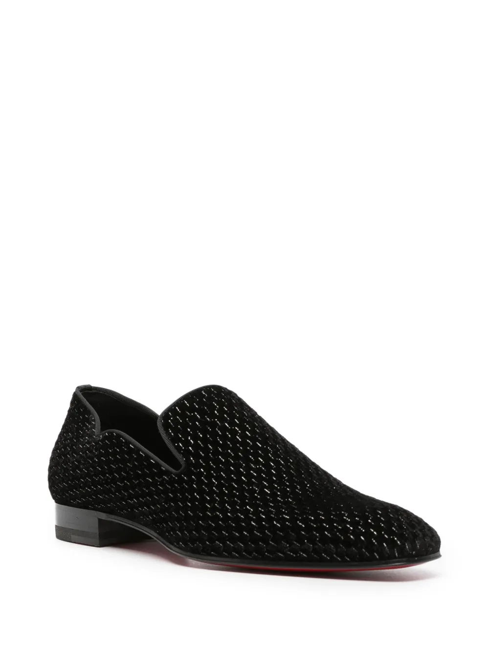Christian Louboutin Dandy Chick Velvet Loafers | Black | FARFETCH