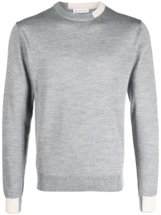 Manuel Ritz logo-embroidered two-tone Detail Jumper | Grey | FARFETCH PT