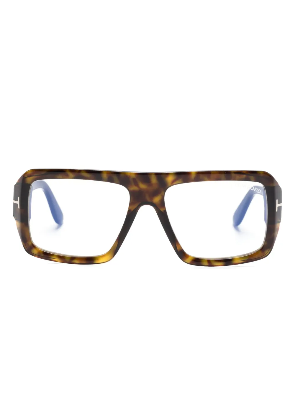 TOM FORD Eyewear FT5903B Tortoiseshell square-frame Glasses | Brown ...