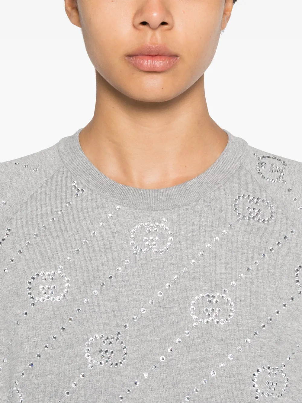 Gucci Interlocking G Logo Sweatshirt | Grey | FARFETCH