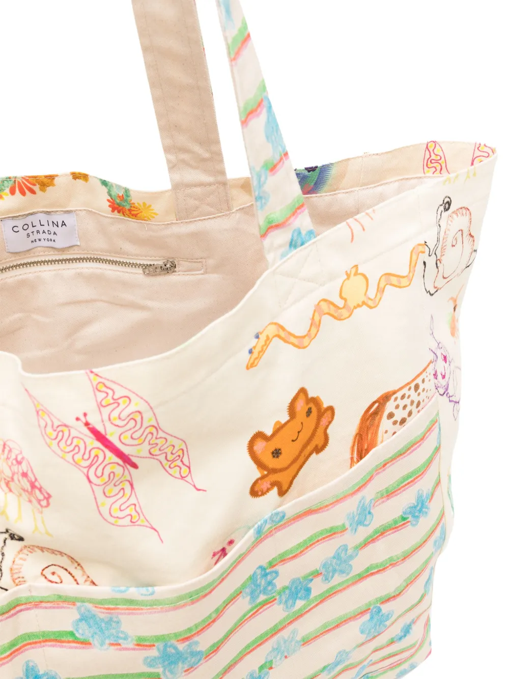 Collina Strada sketch-print Cotton Tote - Farfetch