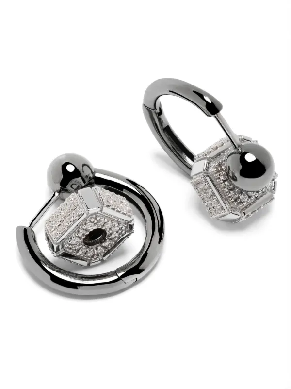 EERA 18kt Gold Mini Hoop Earrings Silver