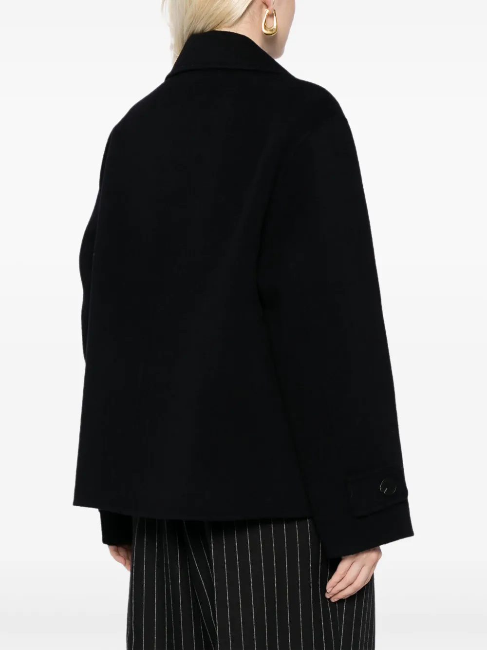 Studio Tomboy Double-breasted Wool Coat In Blue | ModeSens