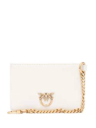 PINKO Love Birds-buckle Card Holder | Neutrals | FARFETCH