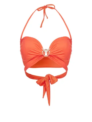 PINKO Love Birds full-cup Bikini Top | Orange | FARFETCH