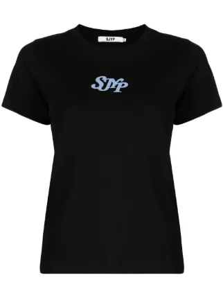 SJYP logo-print Cotton T-shirt - Farfetch