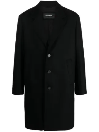 Neil Barrett single-breasted wool-blend Coat | Black | FARFETCH AO