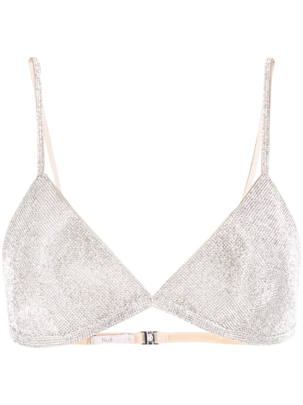 Nuè crystal-embellished triangle-shape Top | White | FARFETCH