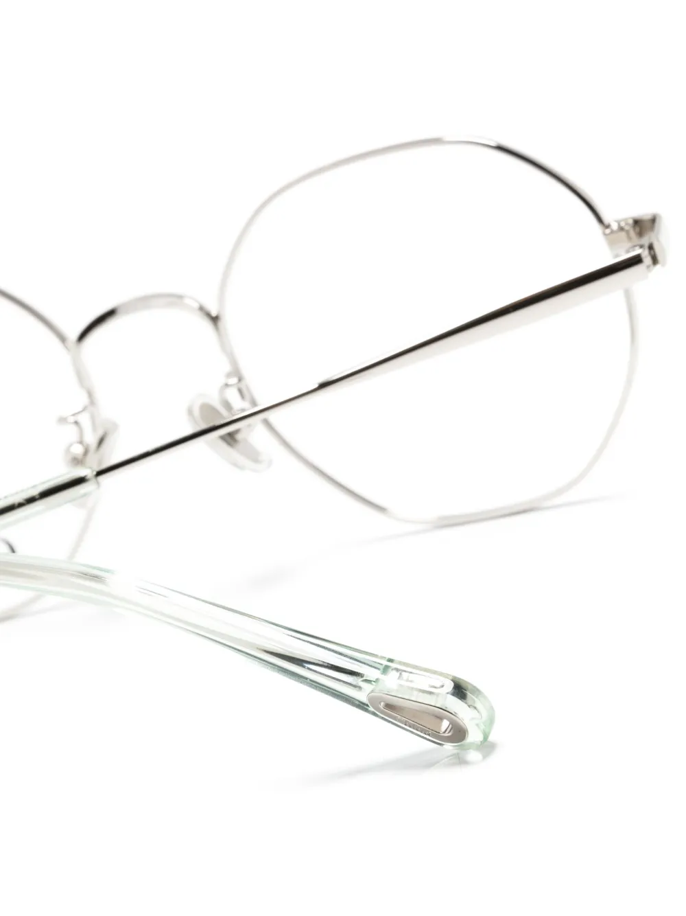 Chloé Eyewear Geometric Metal Frame Glasses Farfetch