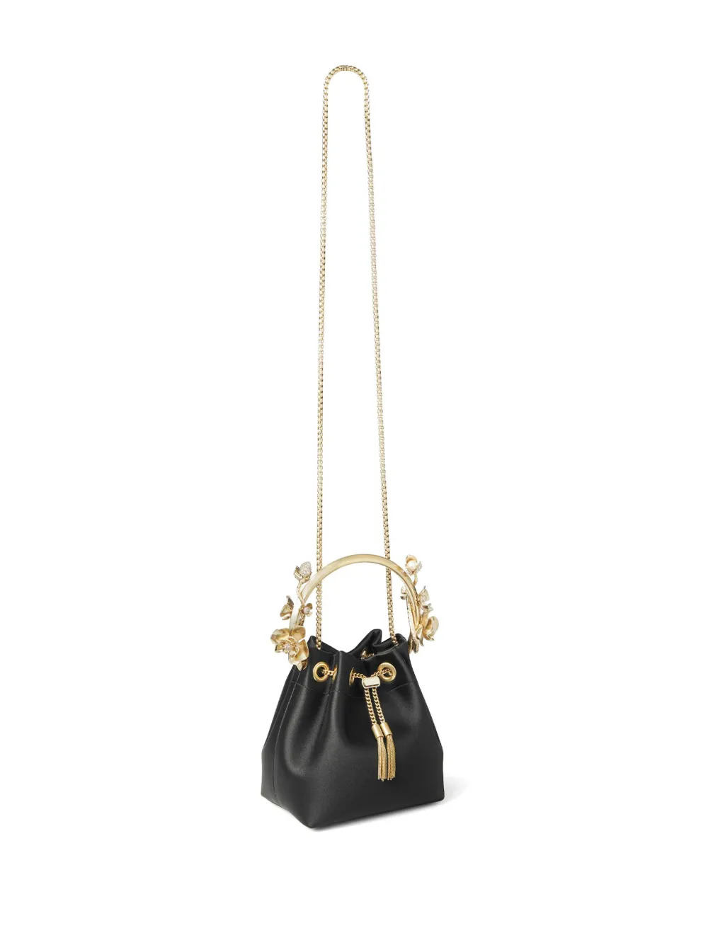 Jimmy Choo Bon Bon flower-appliqué Satin Bag - Farfetch