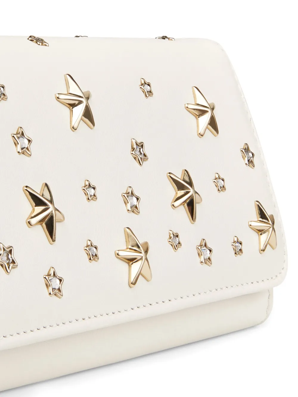 Jimmy Choo Nino Star stud-embellished Wallet | White | FARFETCH