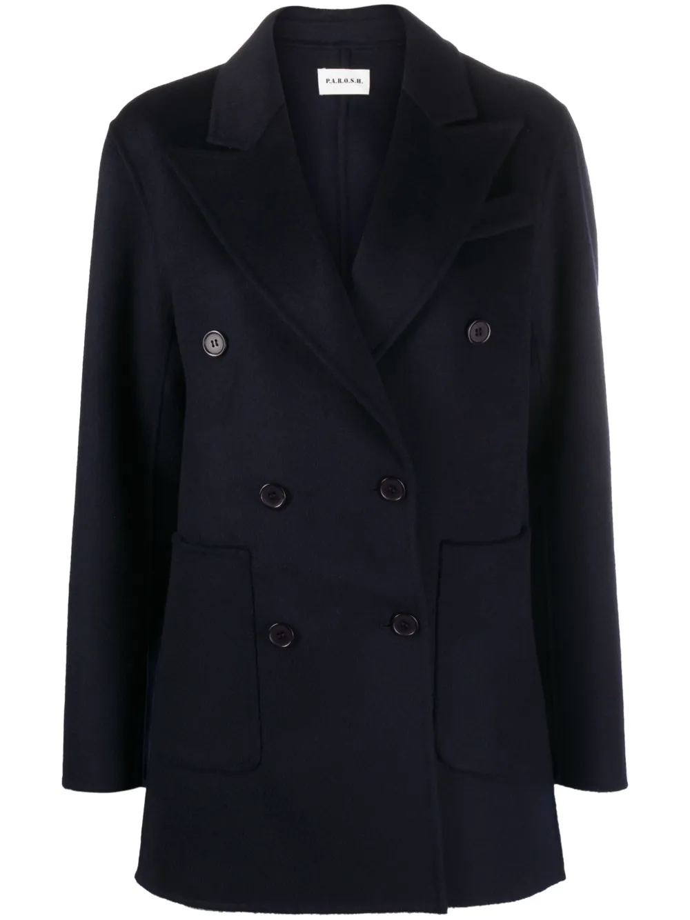 P.A.R.O.S.H. Leak double-breasted Wool Coat | Blue | FARFETCH