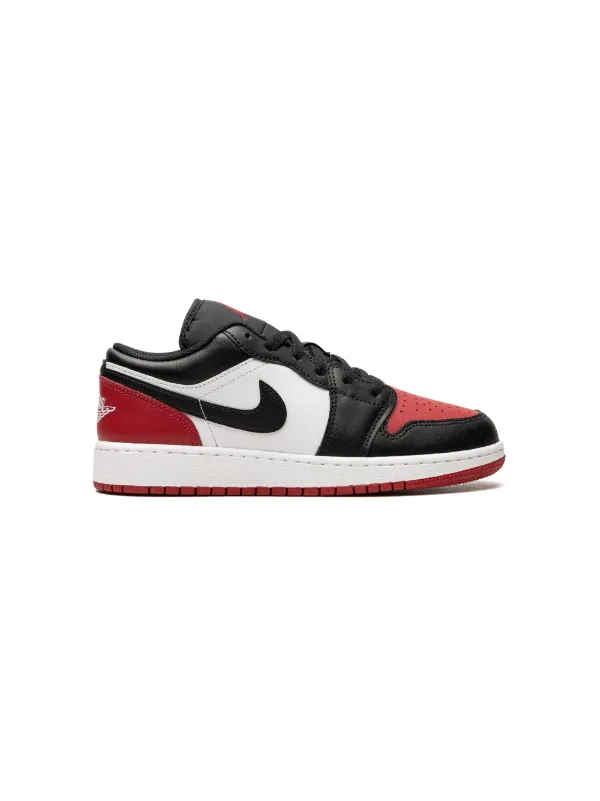 Jordan Kids Air Jordan 1 Low Bred Toe Sneakers White FARFETCH UK