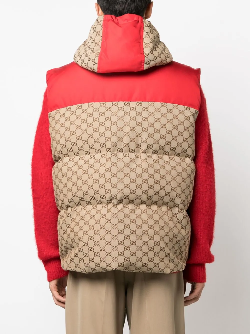 Gucci GG Supreme Padded Gilet | Neutrals | FARFETCH UK