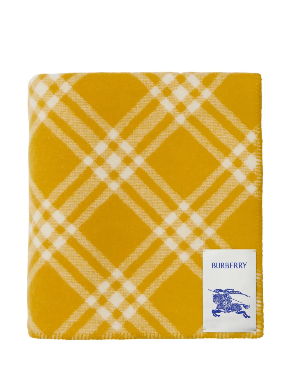 Burberry logo-patch check-pattern Blanket - Farfetch