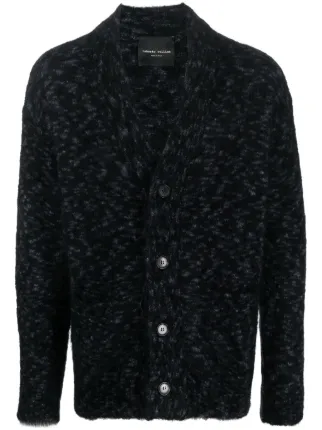 Roberto Collina V-neck Knitted Cardigan | Black | FARFETCH
