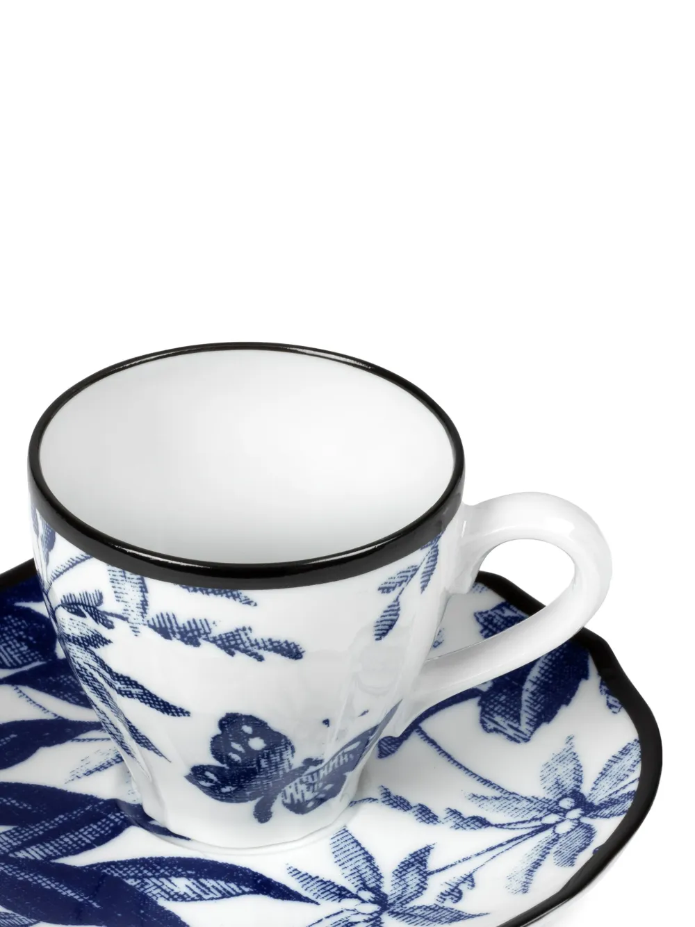 Gucci Herbarium-print Porcelain Coffee Cups And Saucers (set Of Two) In ...