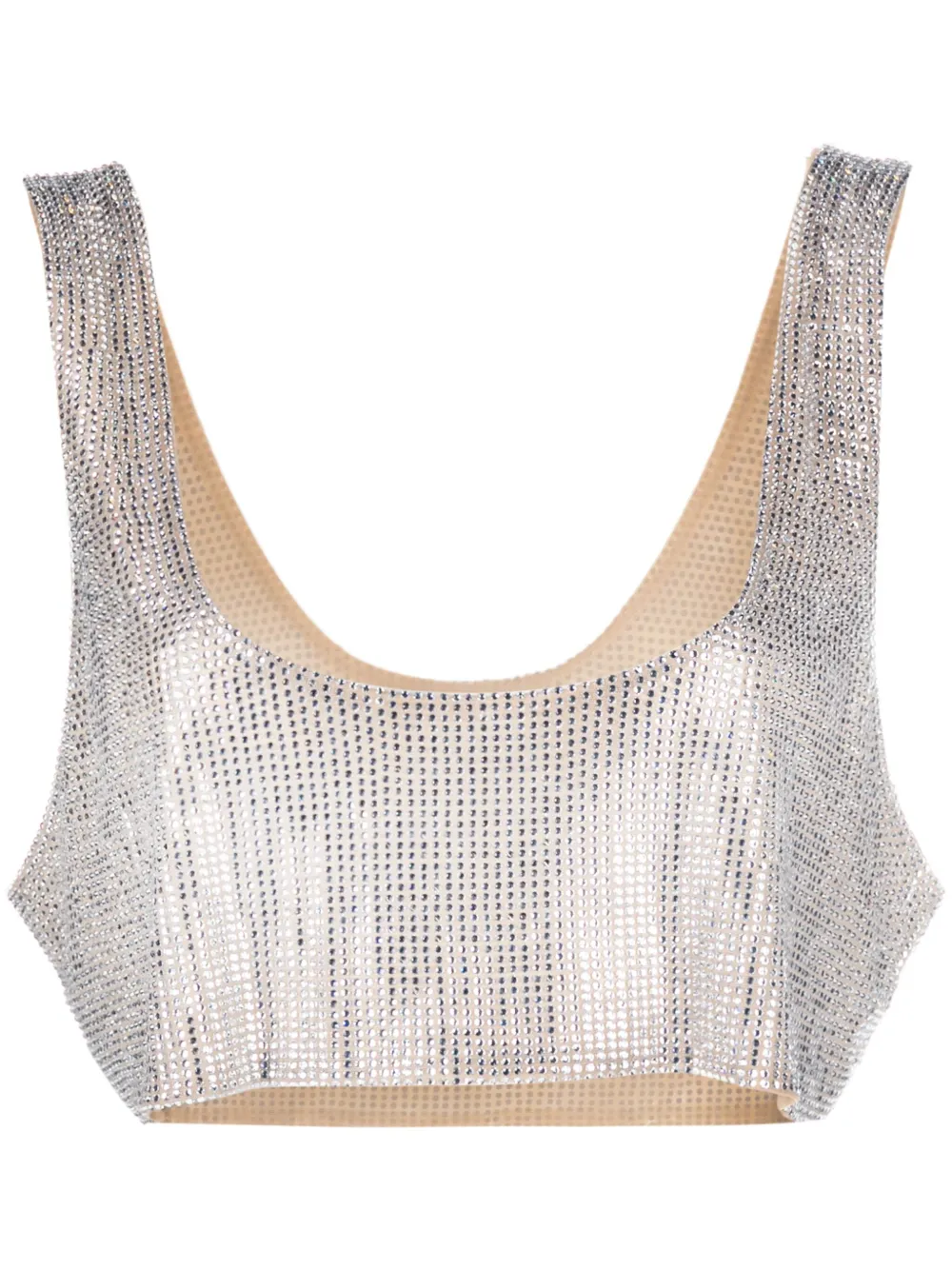 Giuseppe Di Morabito Rhinestone Embellished Cropped Tank Top Farfetch