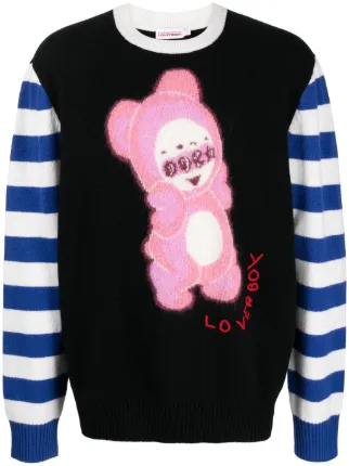 Charles Jeffrey Loverboy Cute Gromlin intarsia-knit Jumper | Black ...
