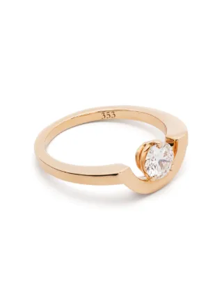 Loyal.e Paris 18kt Recycled Rose Gold Intrépide Petit Arc Diamond Ring ...
