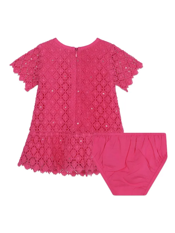 Michael kors pink lace dress store