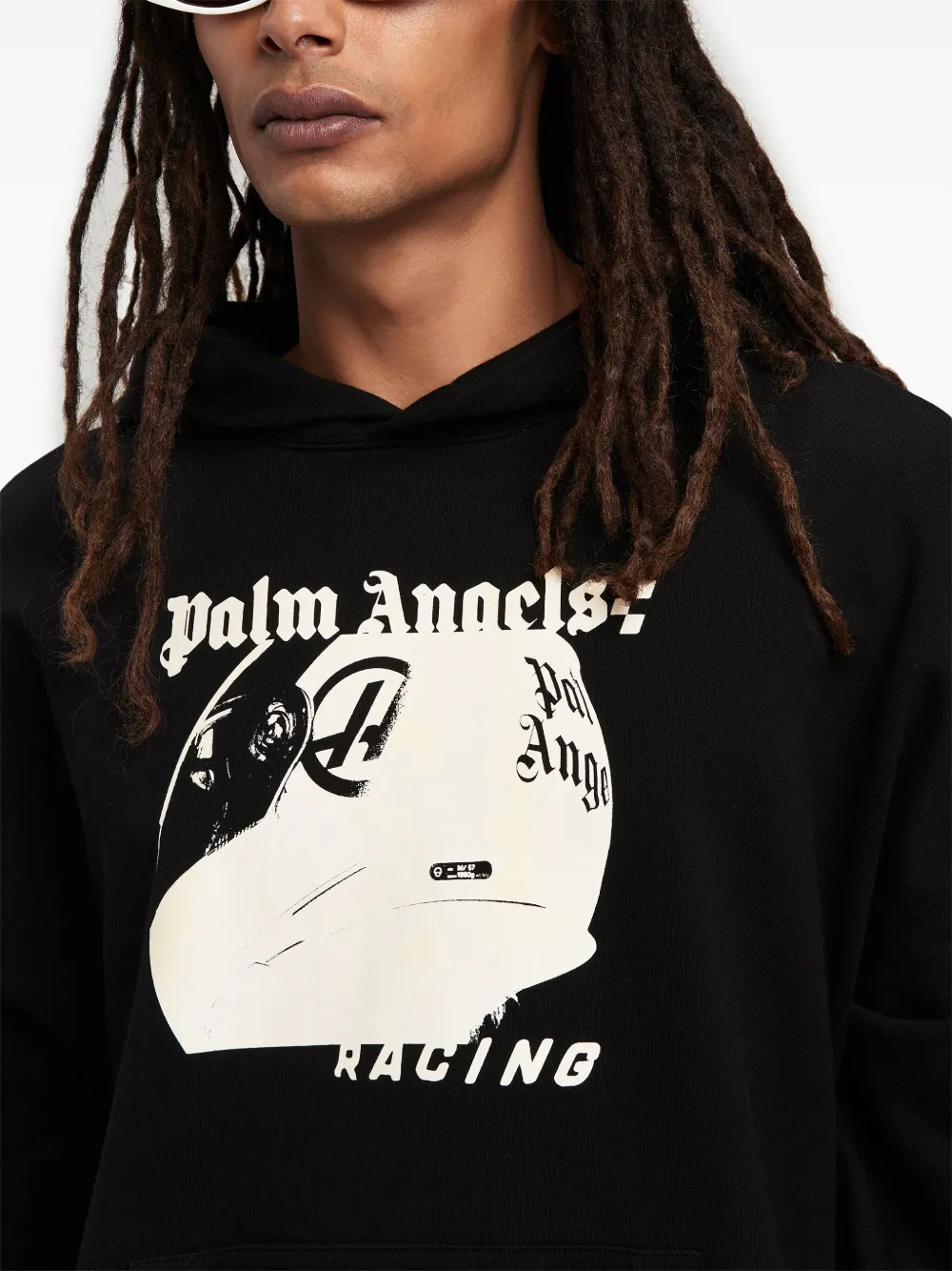 Palm Angels Racing Helmet パーカー | ブラック | FARFETCH JP