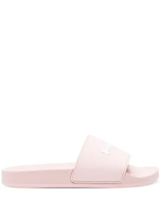 Palm Angels monogram-embossed Pool Slides | Pink | FARFETCH UK