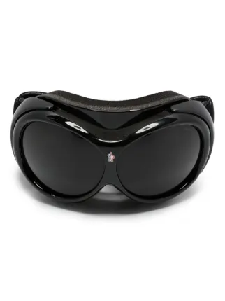 Moncler Eyewear logo band Ski Googles Black FARFETCH AE