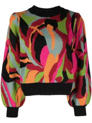 FARM Rio The Multicolor Dance Printed Jumper | Black | FARFETCH