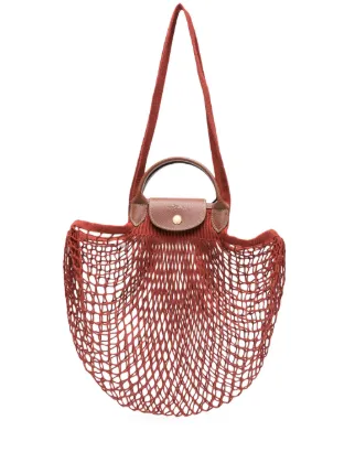 Longchamp Large Le Pliage Filet Mesh Bag | Orange | FARFETCH