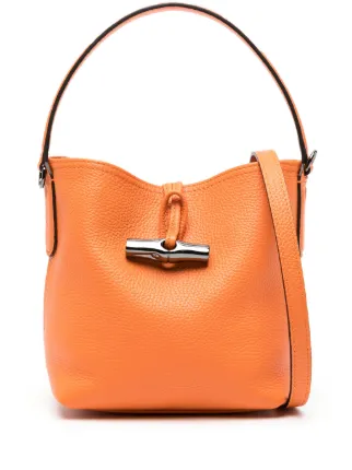 Longchamp Small Roseau Essential Bucket Bag | Orange | FARFETCH