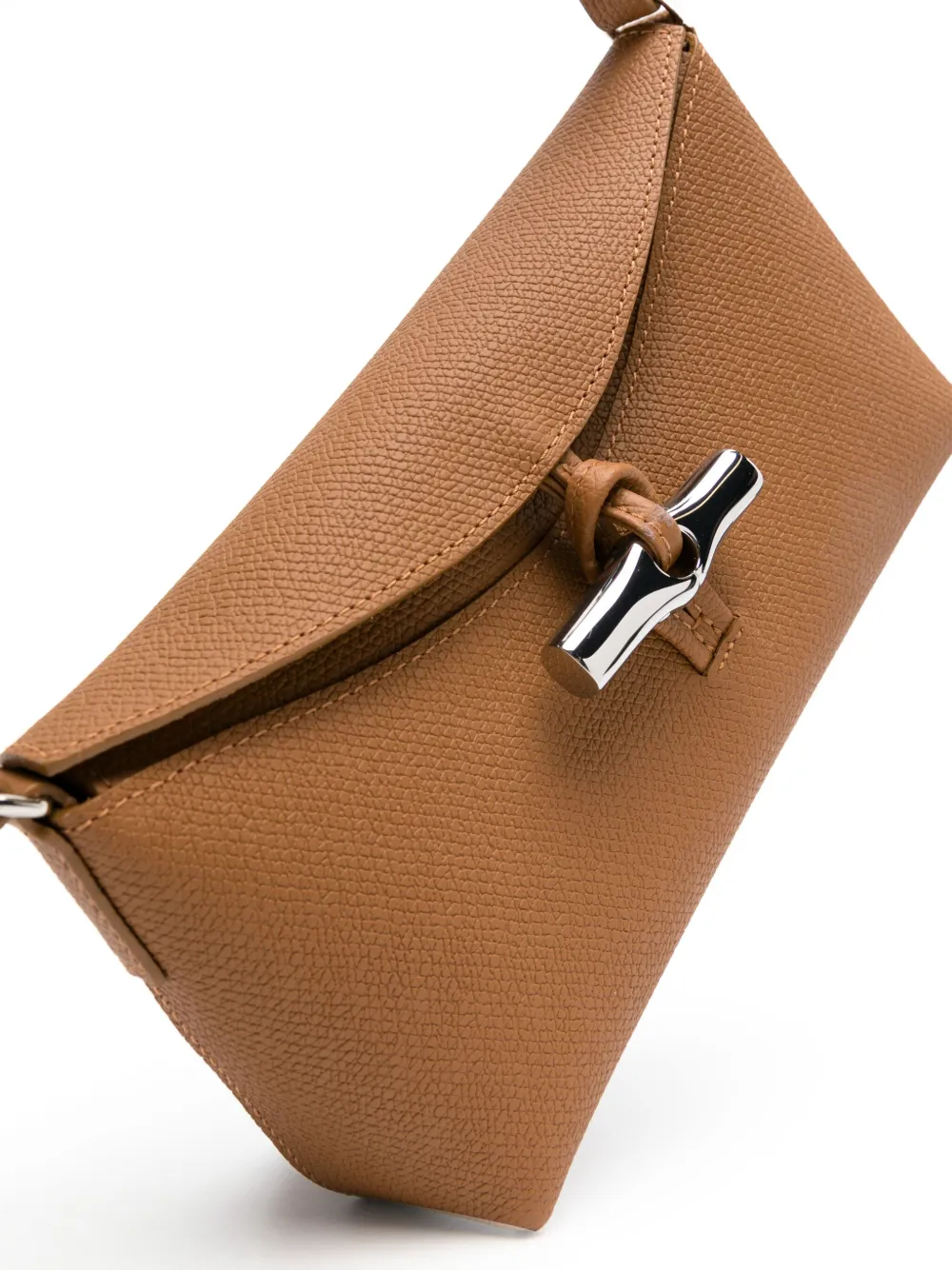 Longchamp Small Roseau Leather Shoulder Bag | Brown | FARFETCH UK