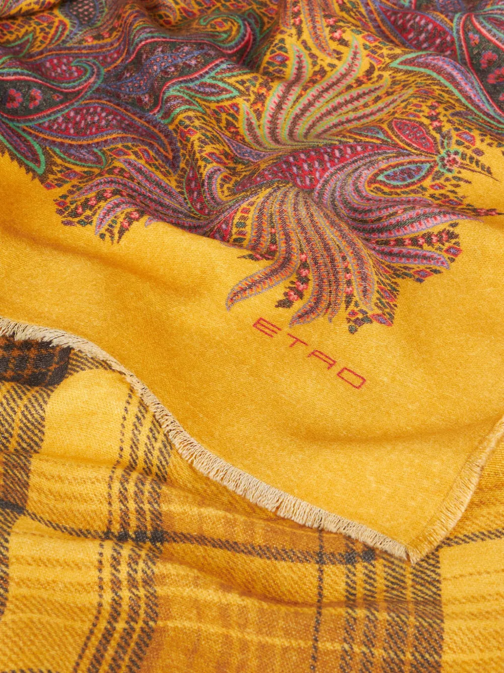 ETRO HOME paisley-print Wool Throw Blanket | Yellow | FARFETCH UK