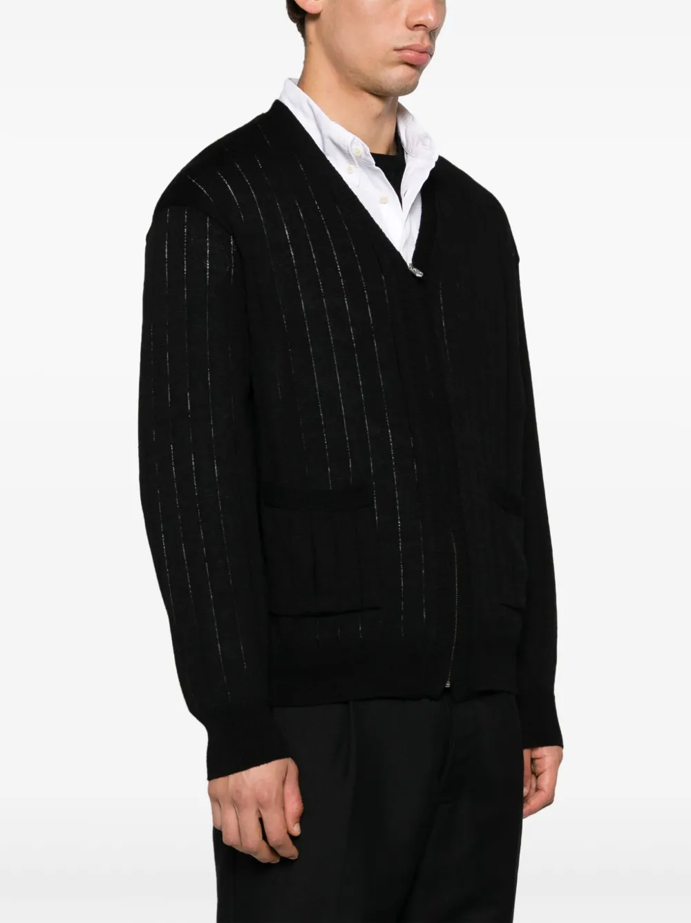 Visvim V넥 울 혼방 집업 가디건 - Farfetch