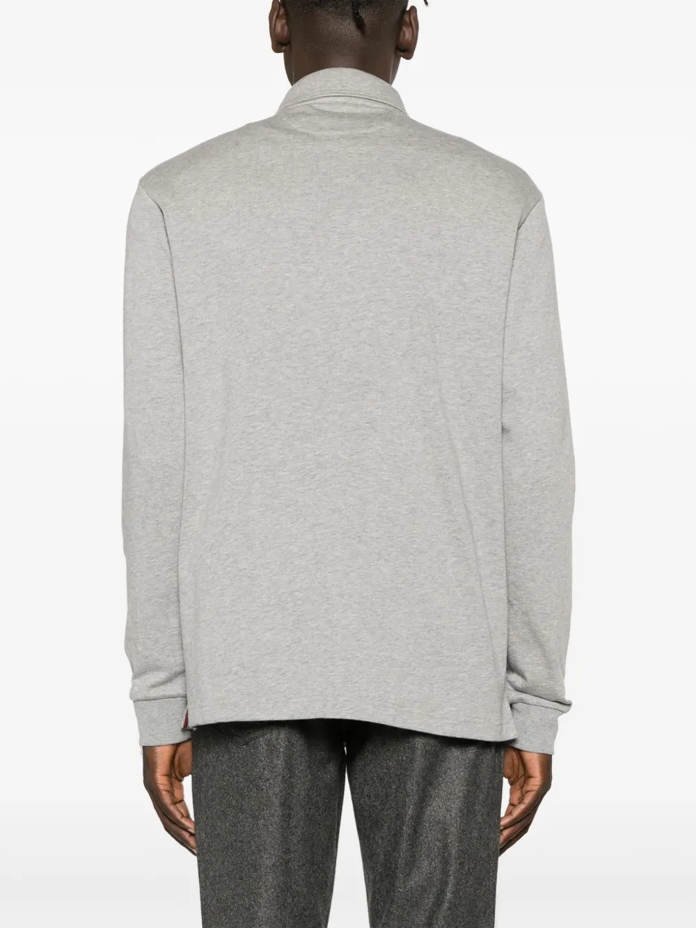 Hackett logo-embroidered Cotton Polo Shirt | Grey | FARFETCH