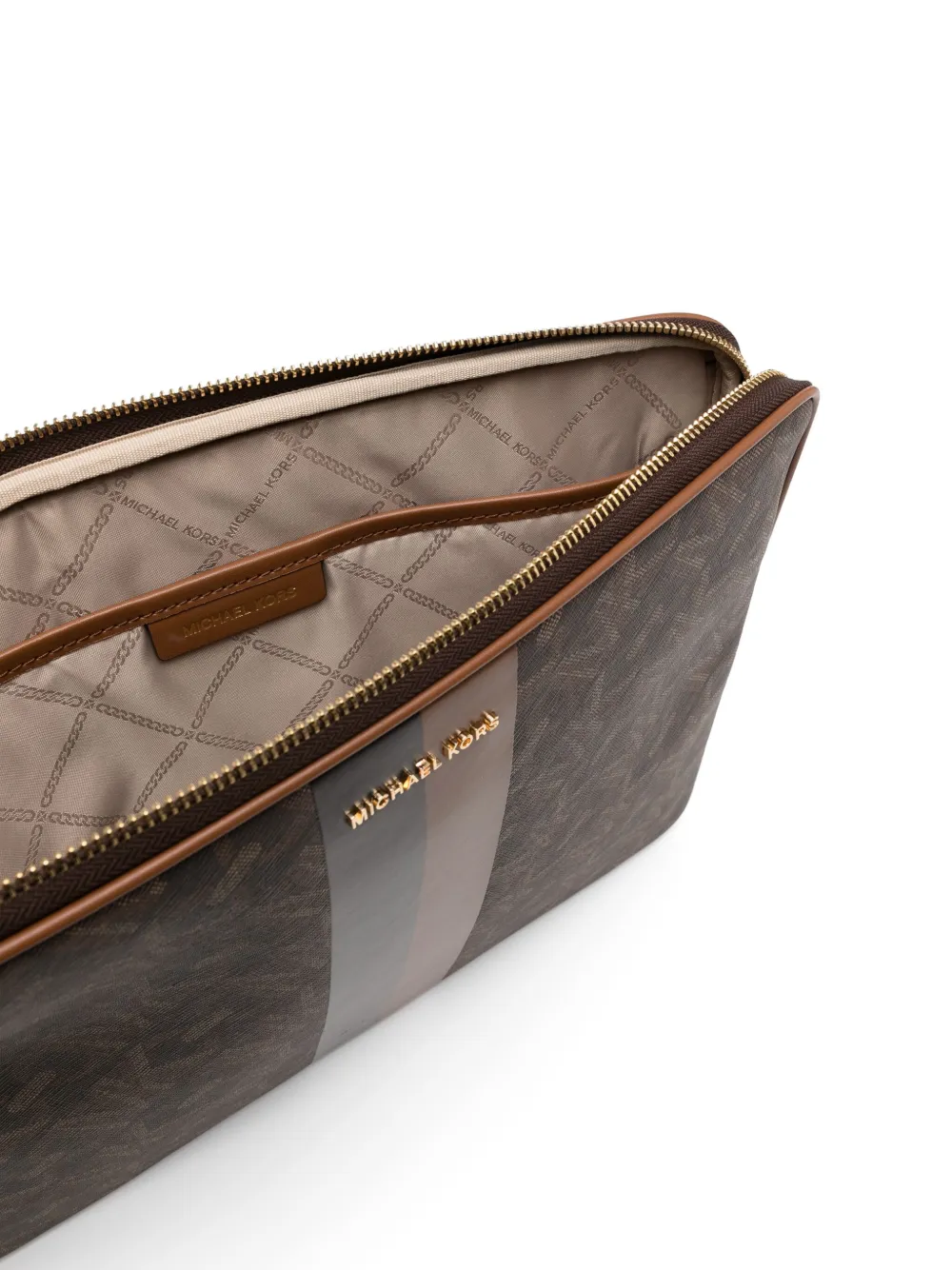 Michael Kors Jet Set logo-print Laptop Case | Brown | FARFETCH