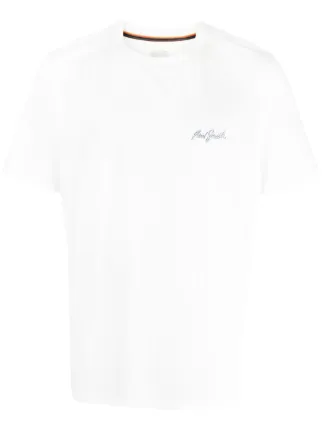 Paul Smith logo-embroidered Cotton T-shirt | White | FARFETCH HK